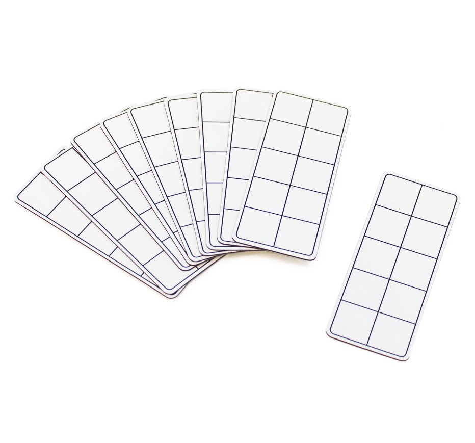 Junior Learning® Rainbow Ten Frames — 10 Magnetic Frames & 100 Counter